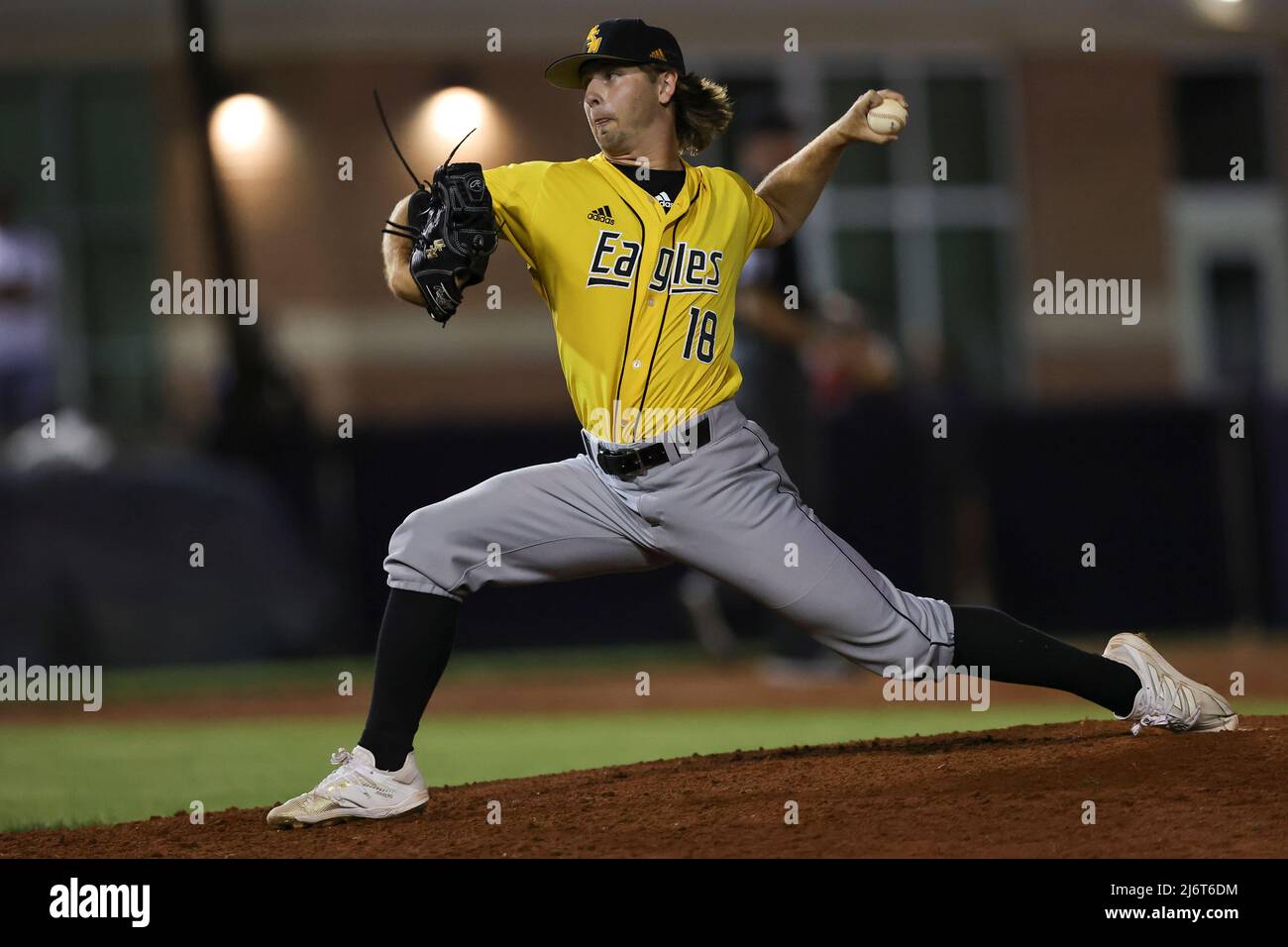 May 03, 2022: Southern Miss pitcher Dalton Rogers (18) delivers a pitch ...