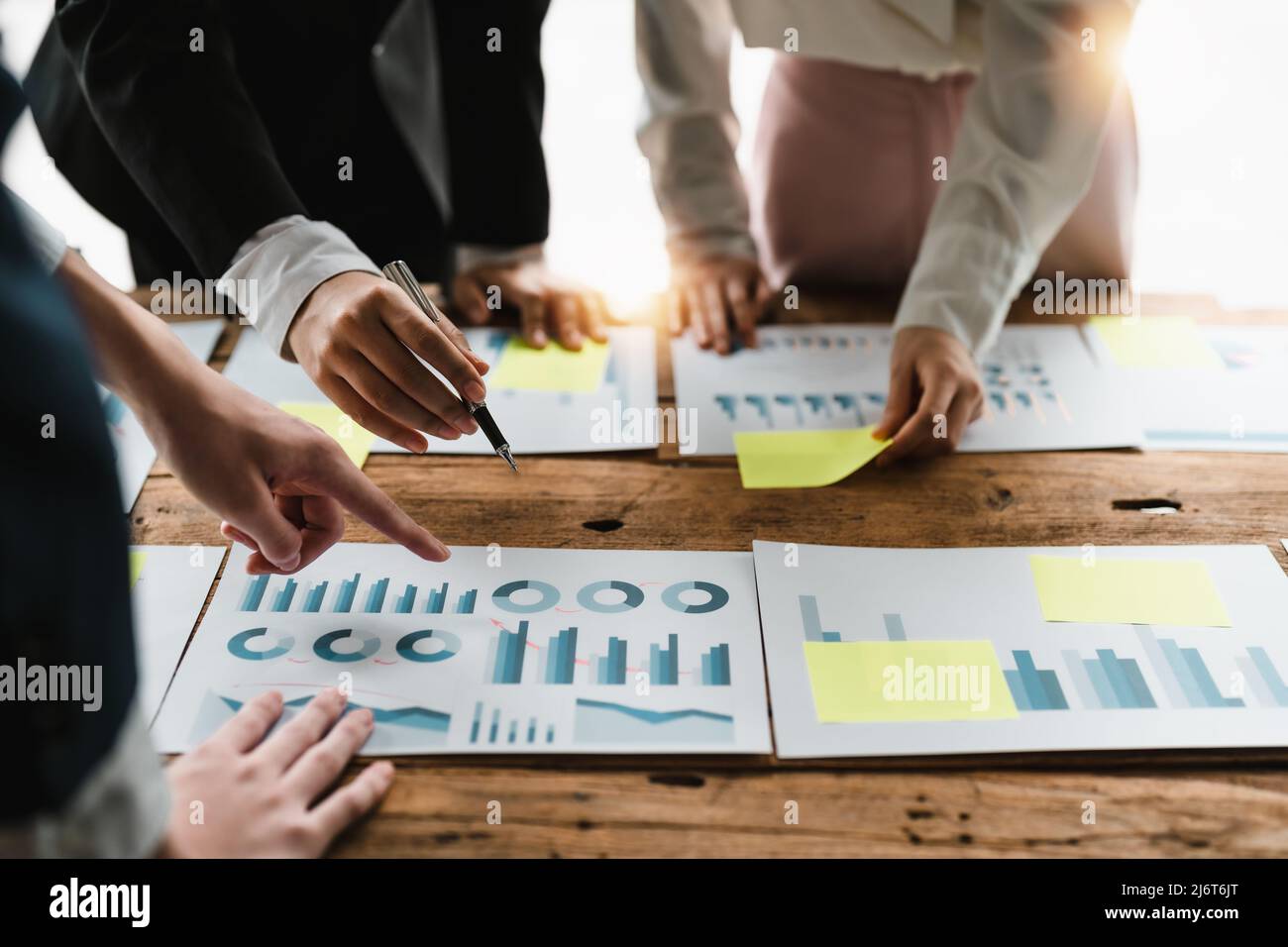Business People Planning Strategy Analysis from financial document ...