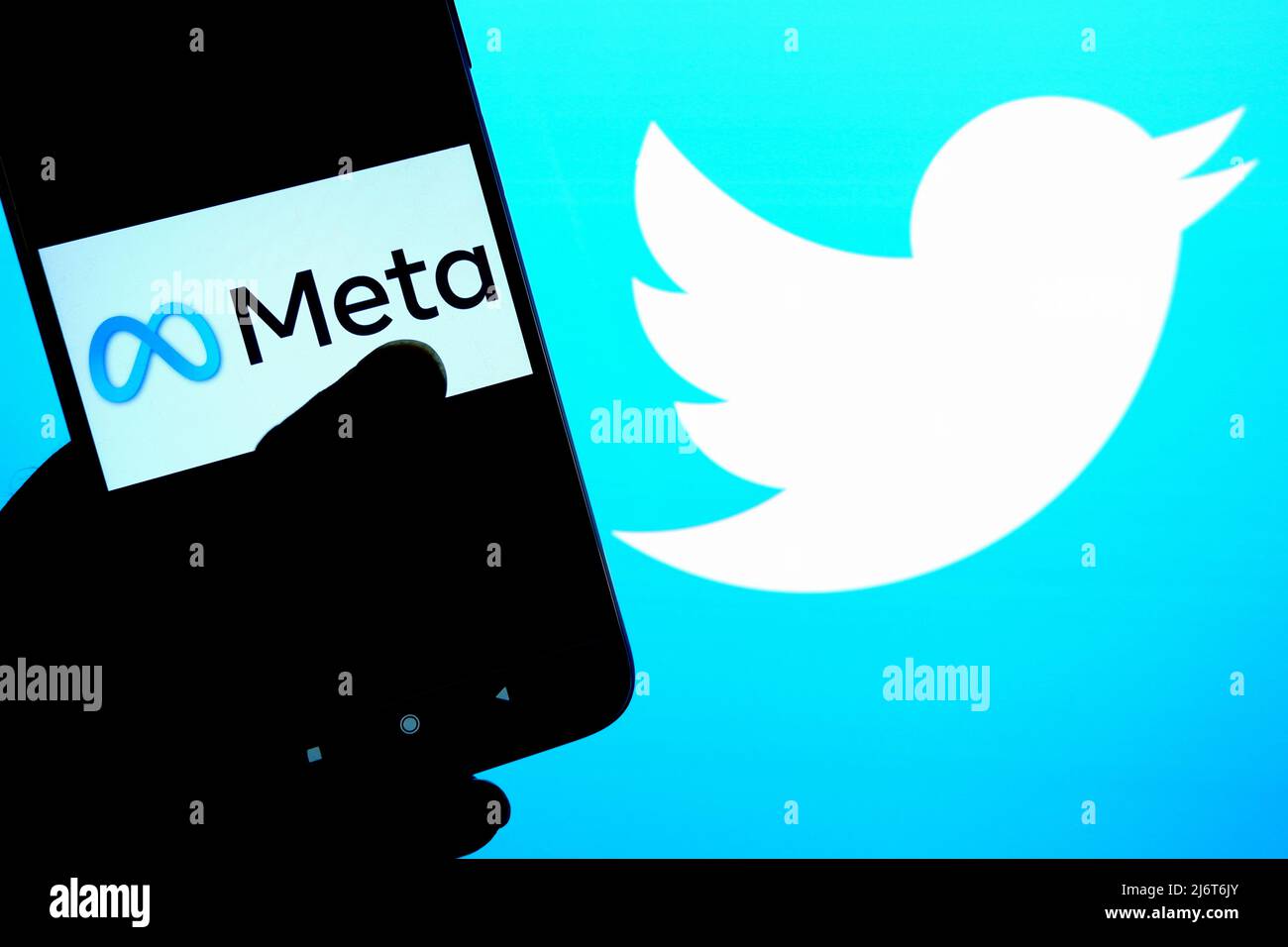In this photo illustration, a Meta logo is seen displayed on a ...