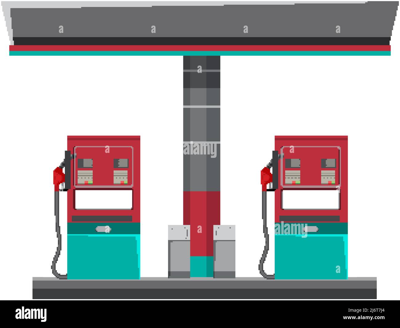 Gas station with petrol pump illustration Stock Vector Image & Art - Alamy