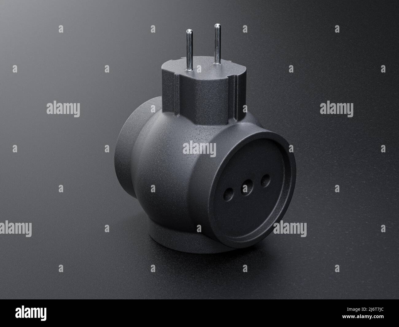 electrical power socket plug connector close up with rough plastic ...