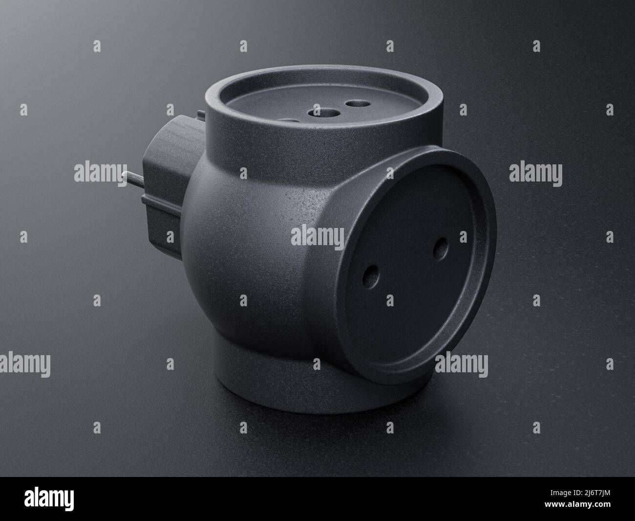 electrical power socket plug connector close up with rough plastic ...