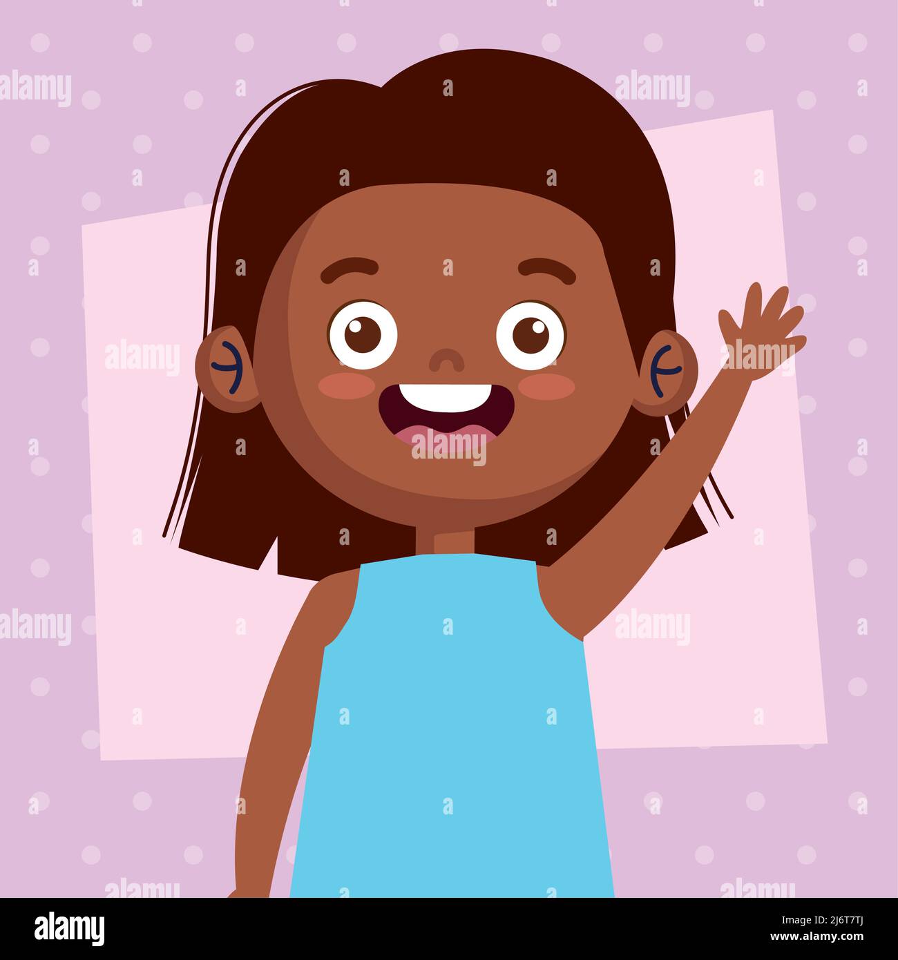 little girl waving Stock Vector Image & Art - Alamy