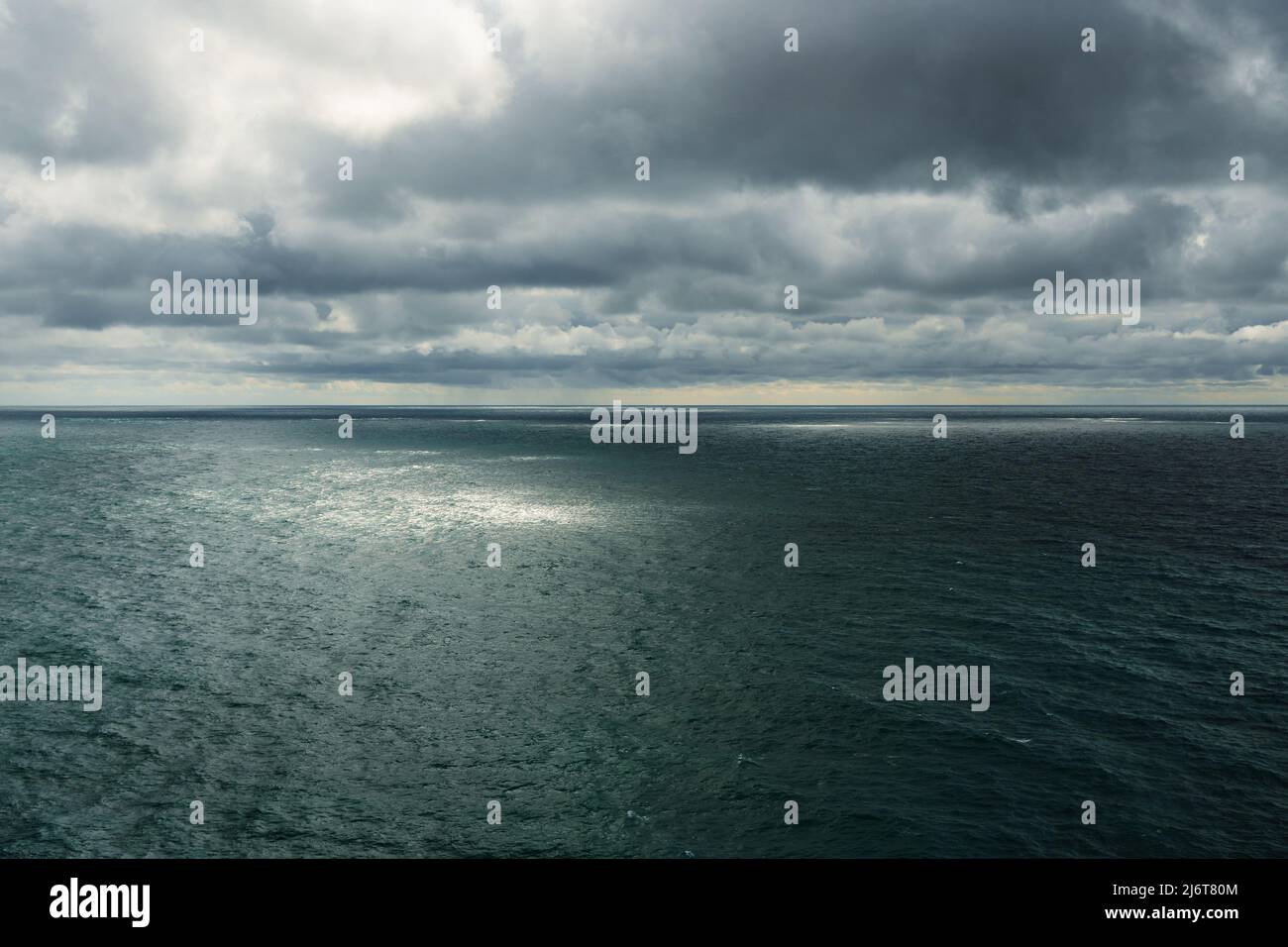 Dramatic dark clouds over the sea before the rain. background Stock ...