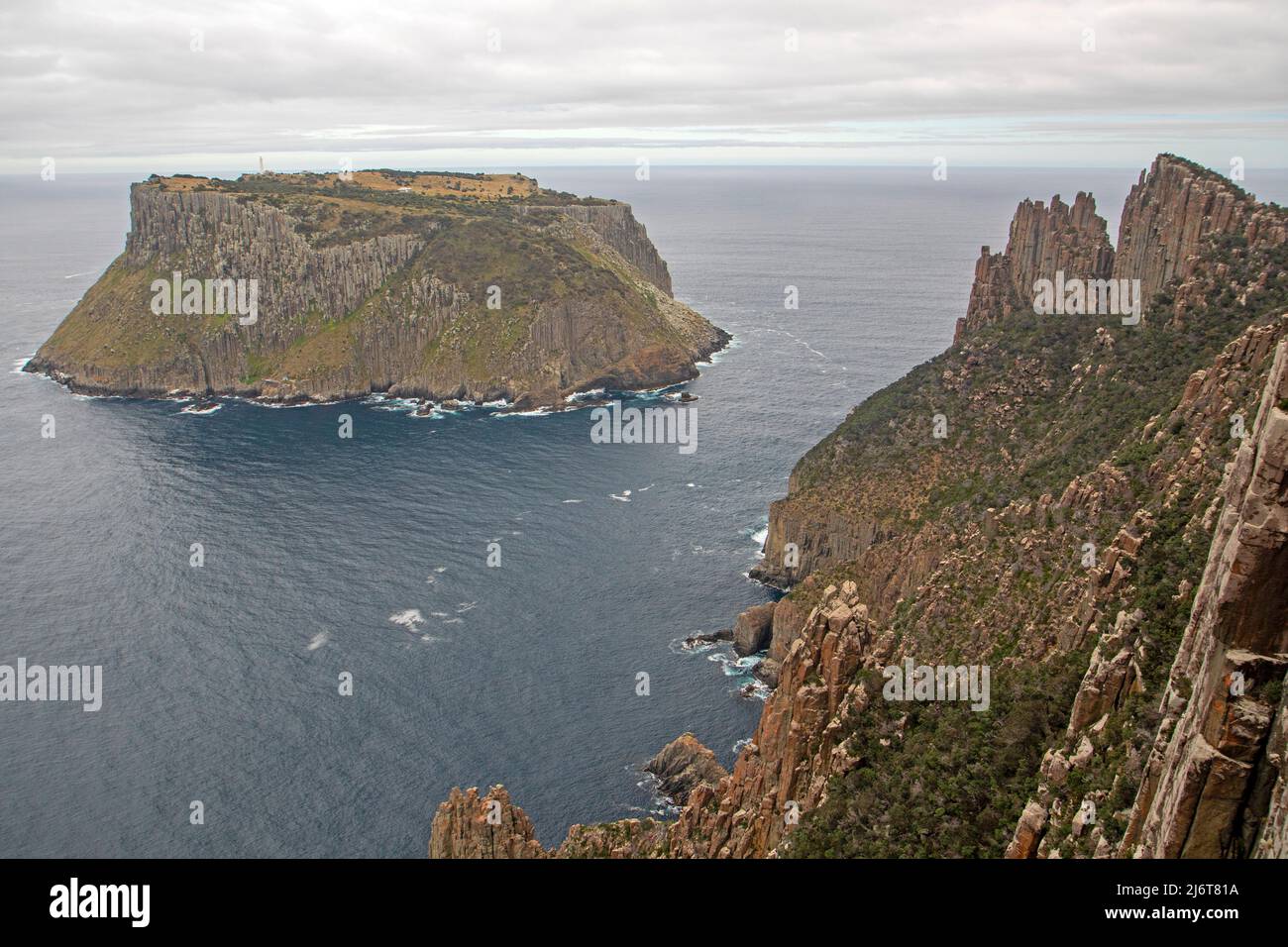 Cape Pillar and Tasman Island Stock Photo - Alamy