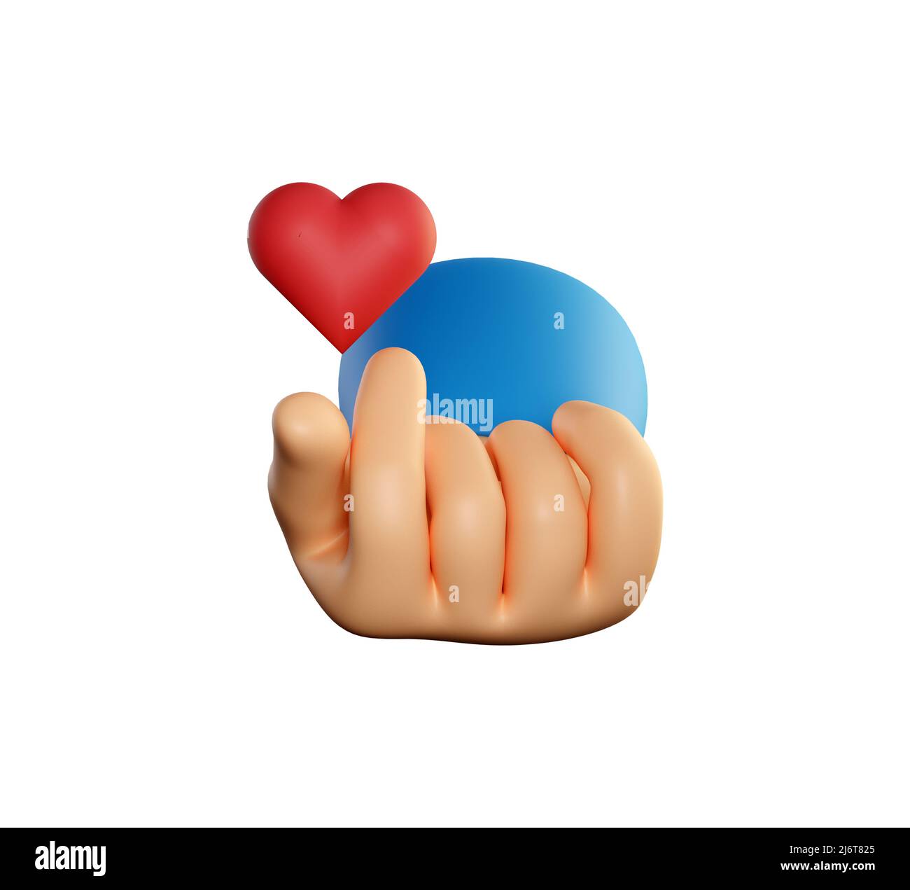 Human hand holding flying heart. Making heart symbol with fingers ...