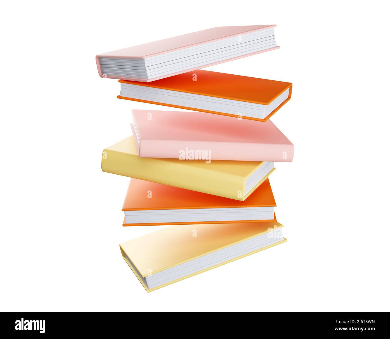 3d books flying stack. Education, learning, stydying and information ...