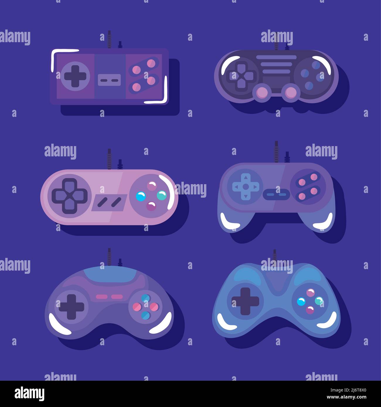 six video game control Stock Vector Image & Art - Alamy