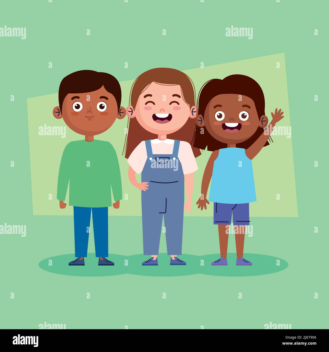 three little kids Stock Vector Image & Art - Alamy