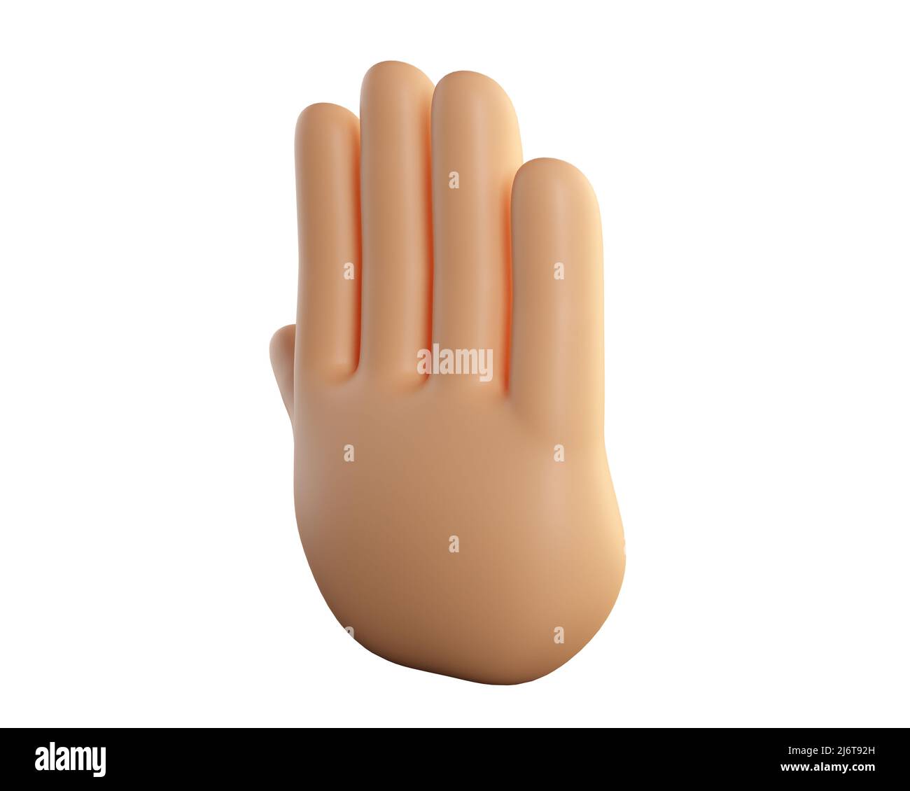 Human hand palm. Five fingers gesture. Welcome, hello, greeting or ...