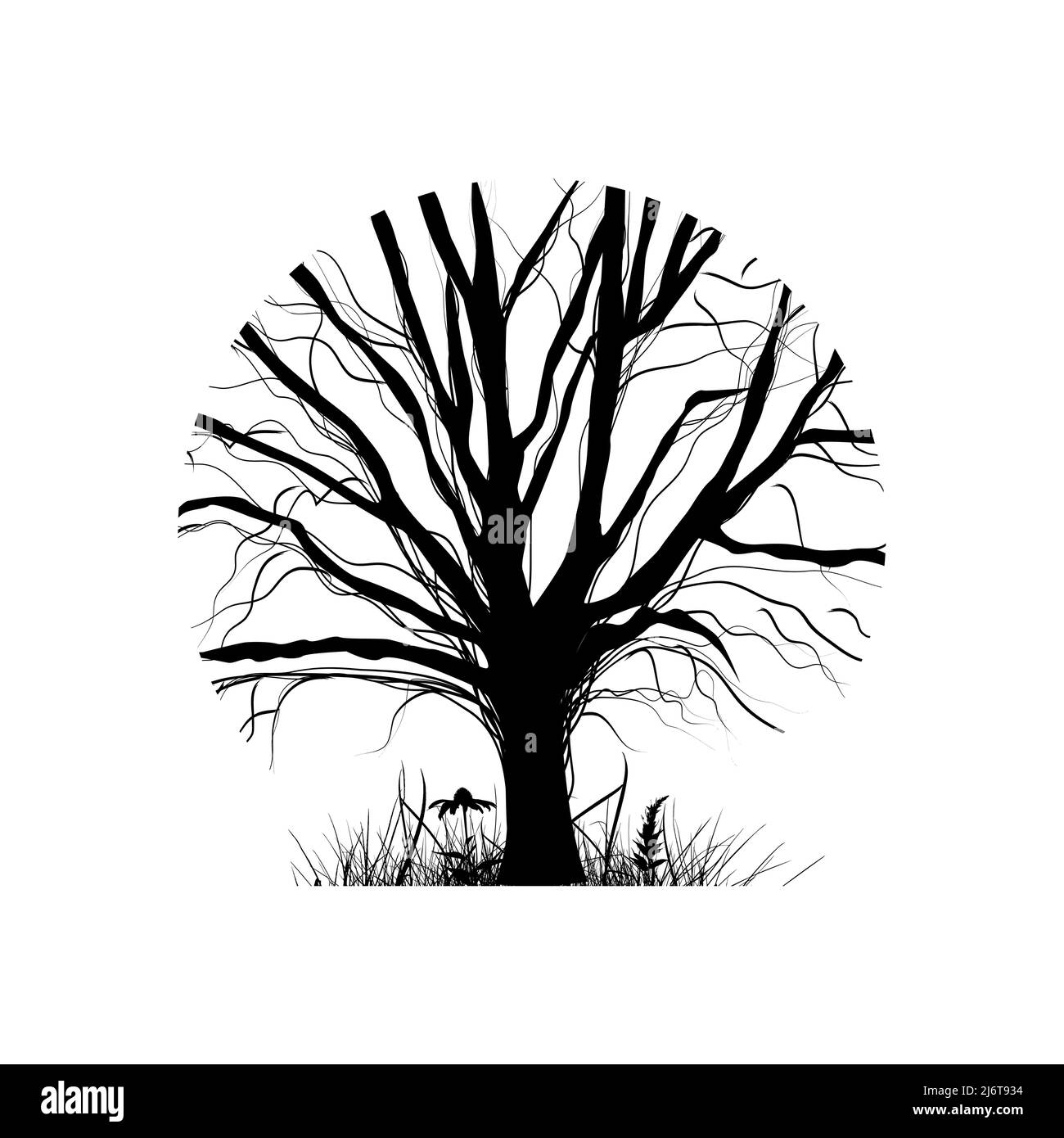 Tree silhouette logo. Vector illustration Stock Vector Image & Art - Alamy