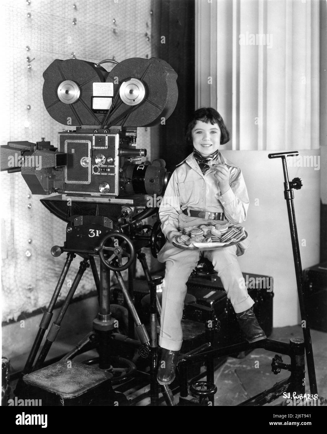 Child Actress SYBIL JASON circa 1936 publicity portrait eating plate of ...