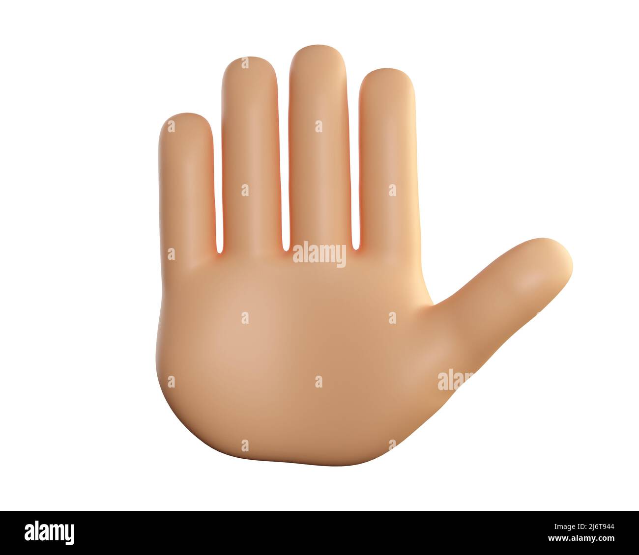 Human hand palm. Five fingers gesture. Welcome, hello, greeting or ...