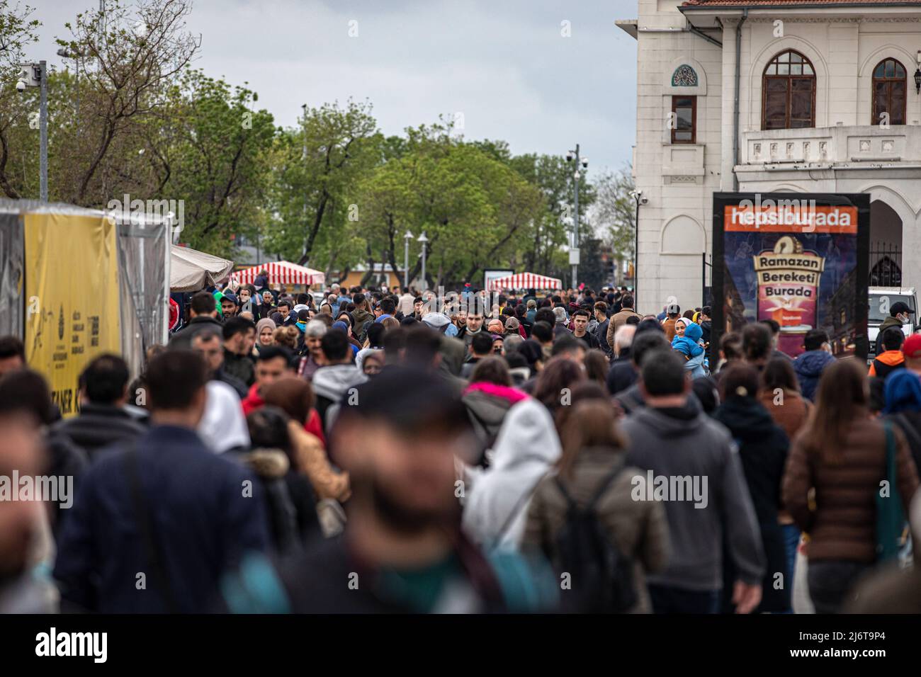 On the second day of the Ramadan Feast in Istanbul, people who took ...