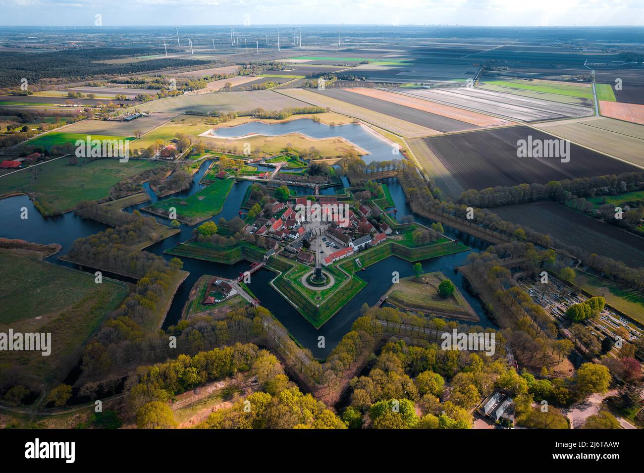 Aerial view of Bourtange Castle in the Netherlands Stock Photo - Alamy