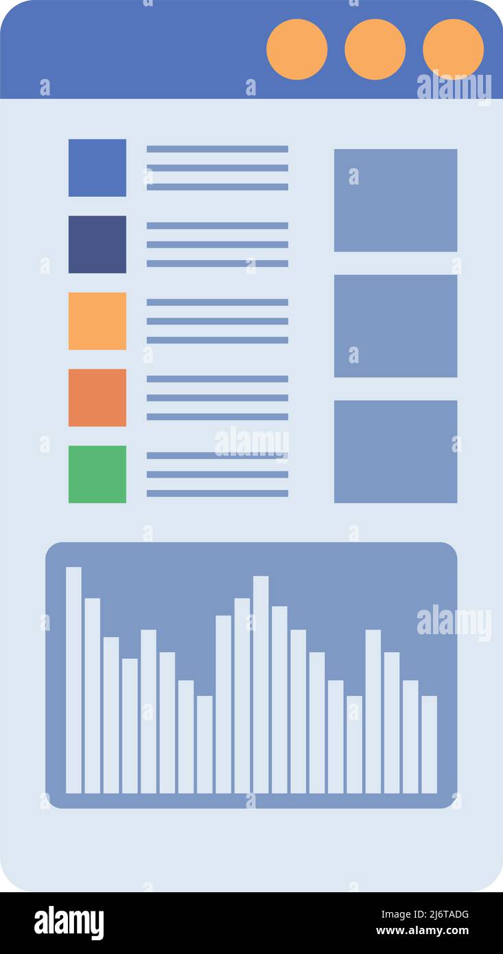 statistics bars in website template Stock Vector Image & Art - Alamy
