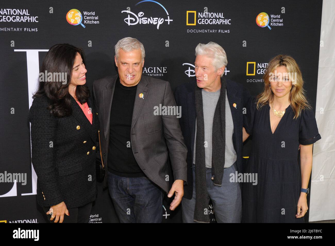 Sandra Ripert, Eric Ripert, Richard Gere and Alejandra Silva attend the ...