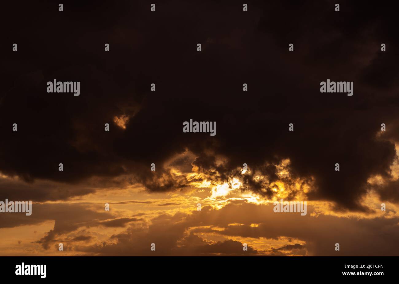 Dramatic sky with orange clouds. Nature background Stock Photo - Alamy