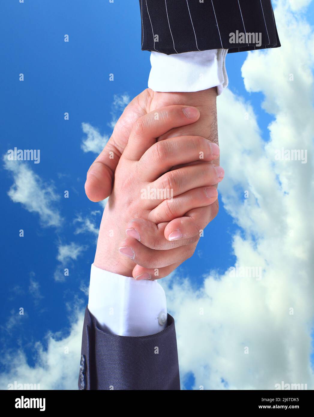 The conclusion of the transaction. Handshake Stock Photo - Alamy