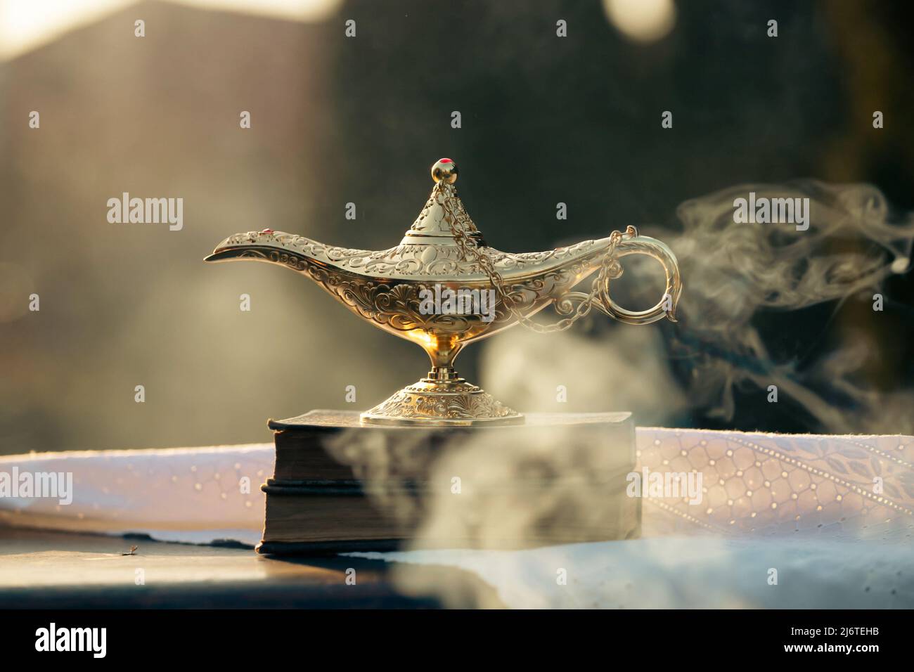 Ramadan Kareem festive greeting card for Muslim holy month with Aladdin ...