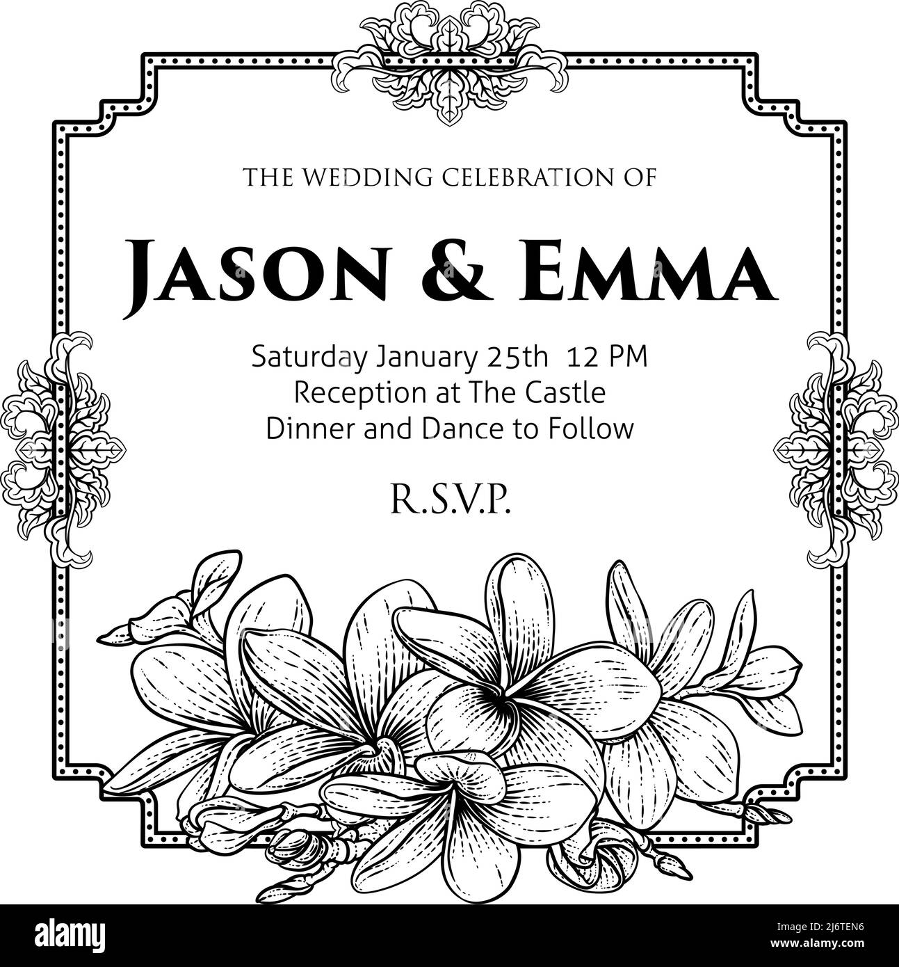 White tropical background frame Cut Out Stock Images & Pictures - Alamy