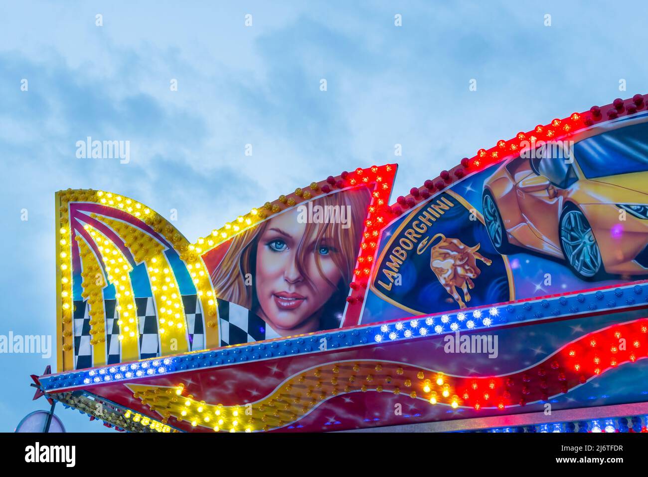 Fair fairground funfair lights hi-res stock photography and images - Alamy