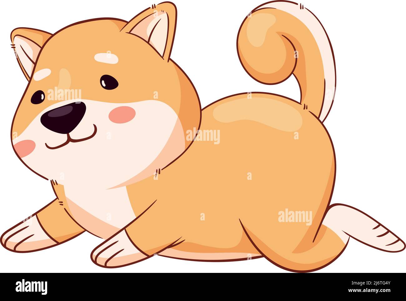 shiba inu jumping character Stock Vector Image & Art - Alamy