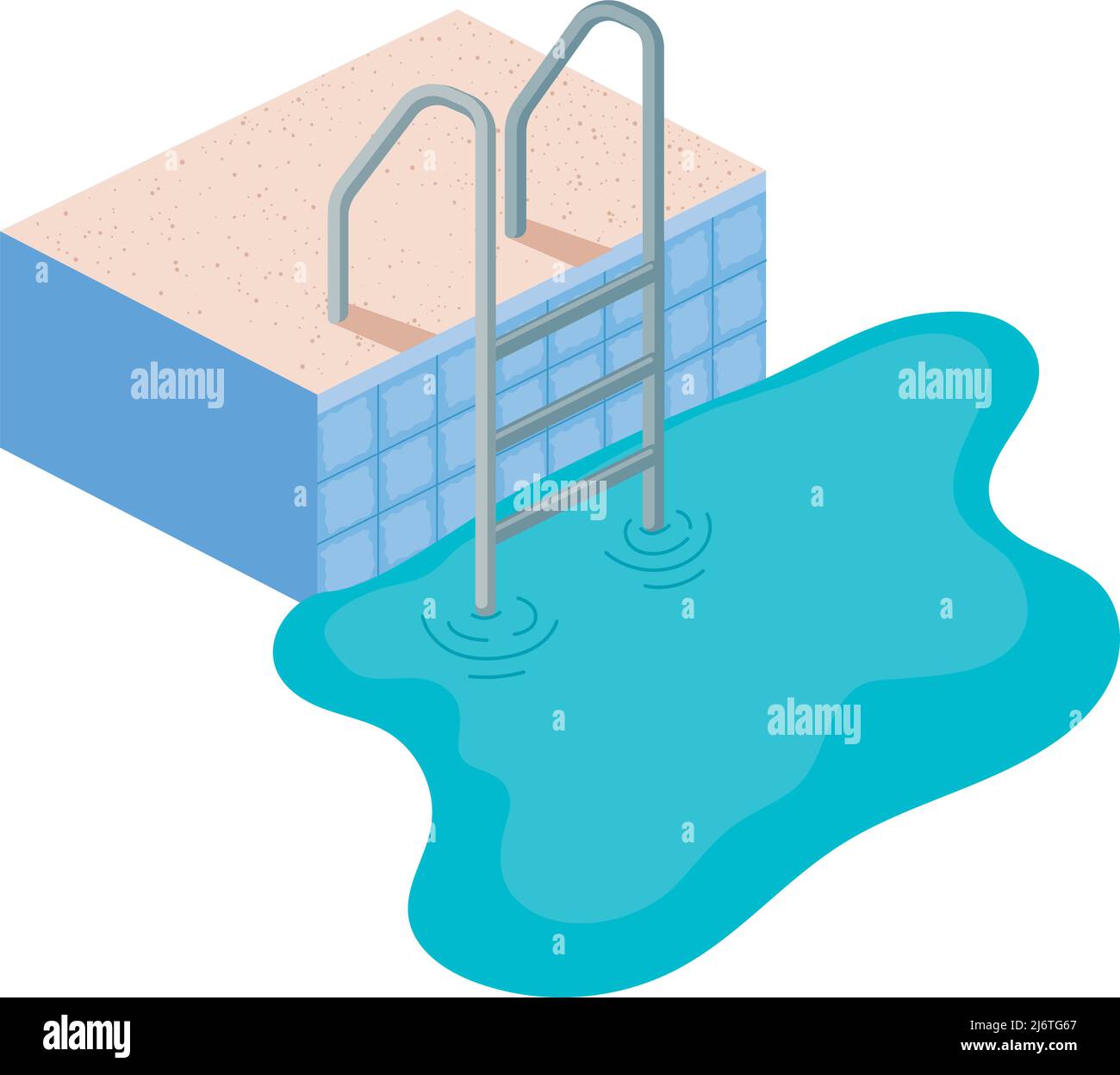 pool with stair Stock Vector Image & Art - Alamy