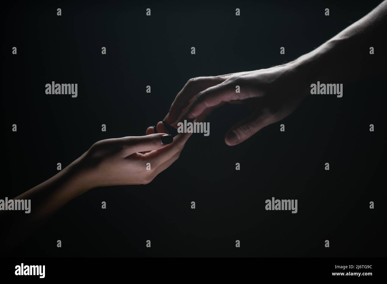 Two hands. Helping hand to a friend. Rescue or helping gesture of hands ...