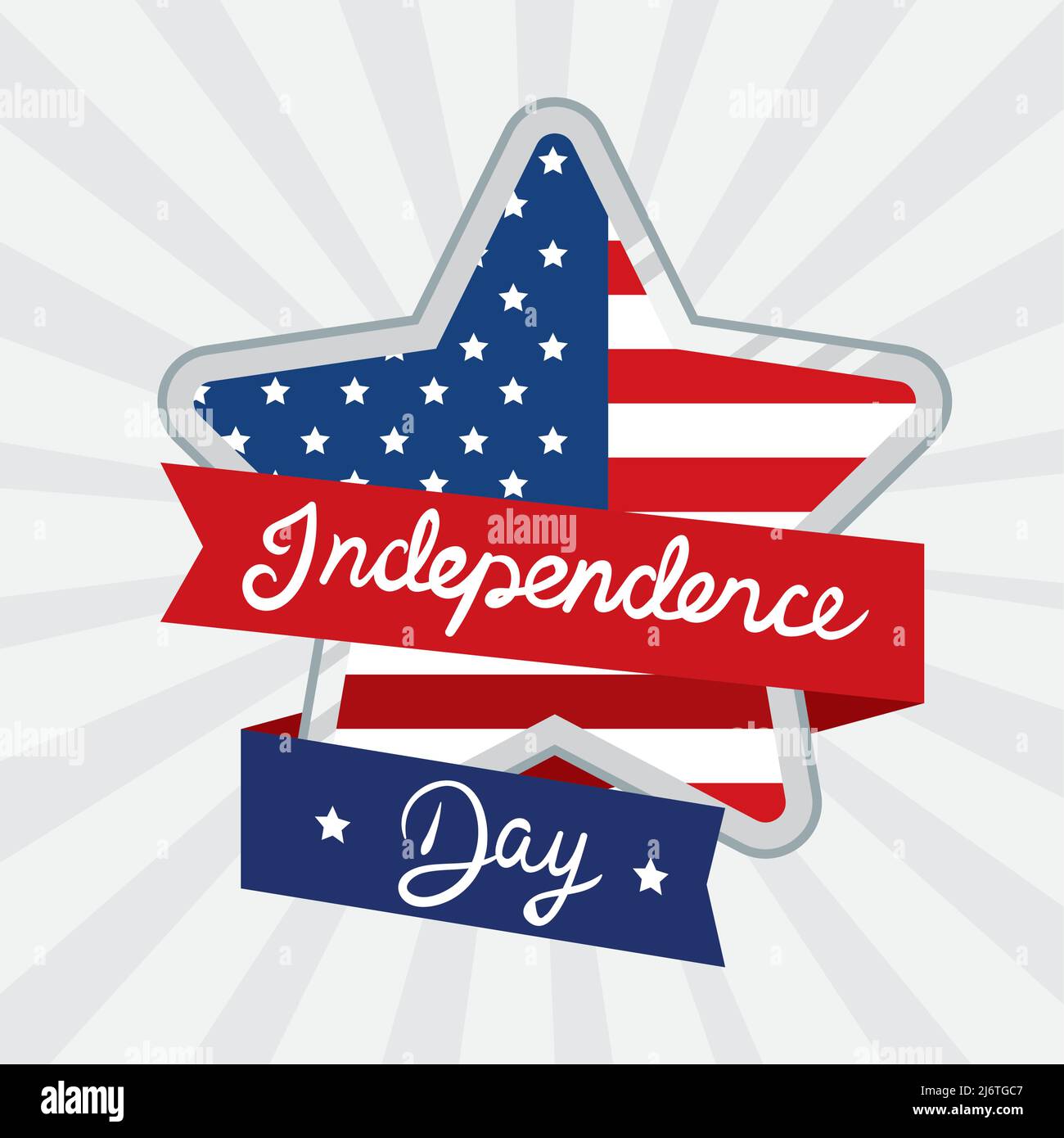 Independence day lettering in star Stock Vector Image & Art - Alamy
