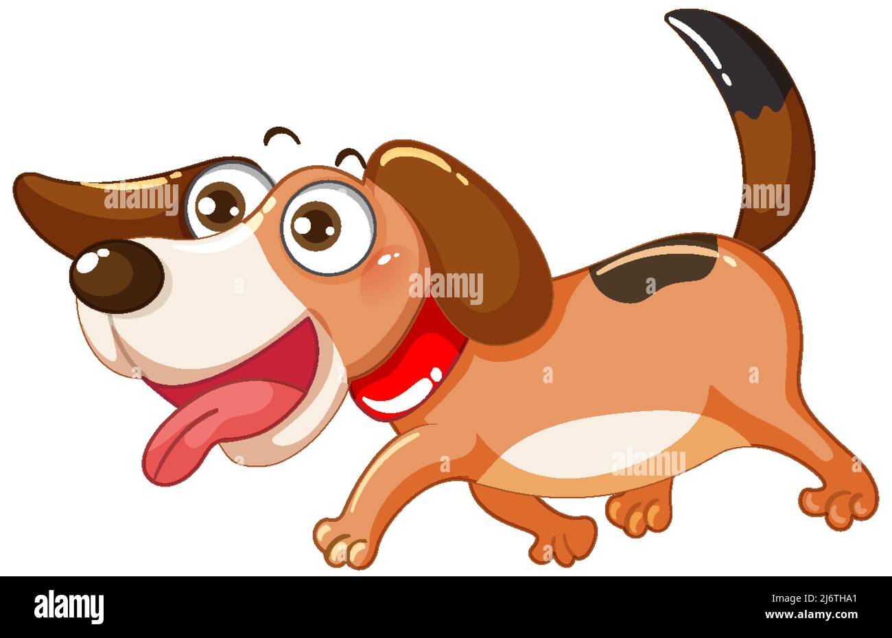 Cute simple dog cartoon character illustration Stock Vector Image & Art ...