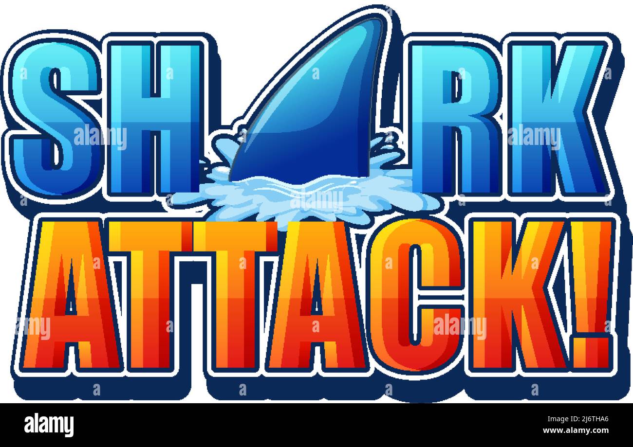 Shark attack word Stock Vector Images - Alamy