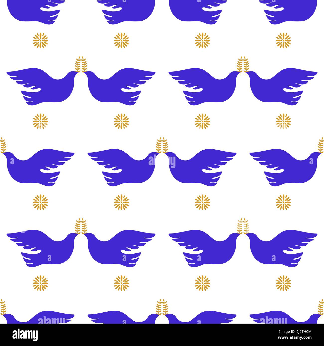 Bird of Peace Ethnic Textile Seamless Pattern. No war seamless ...