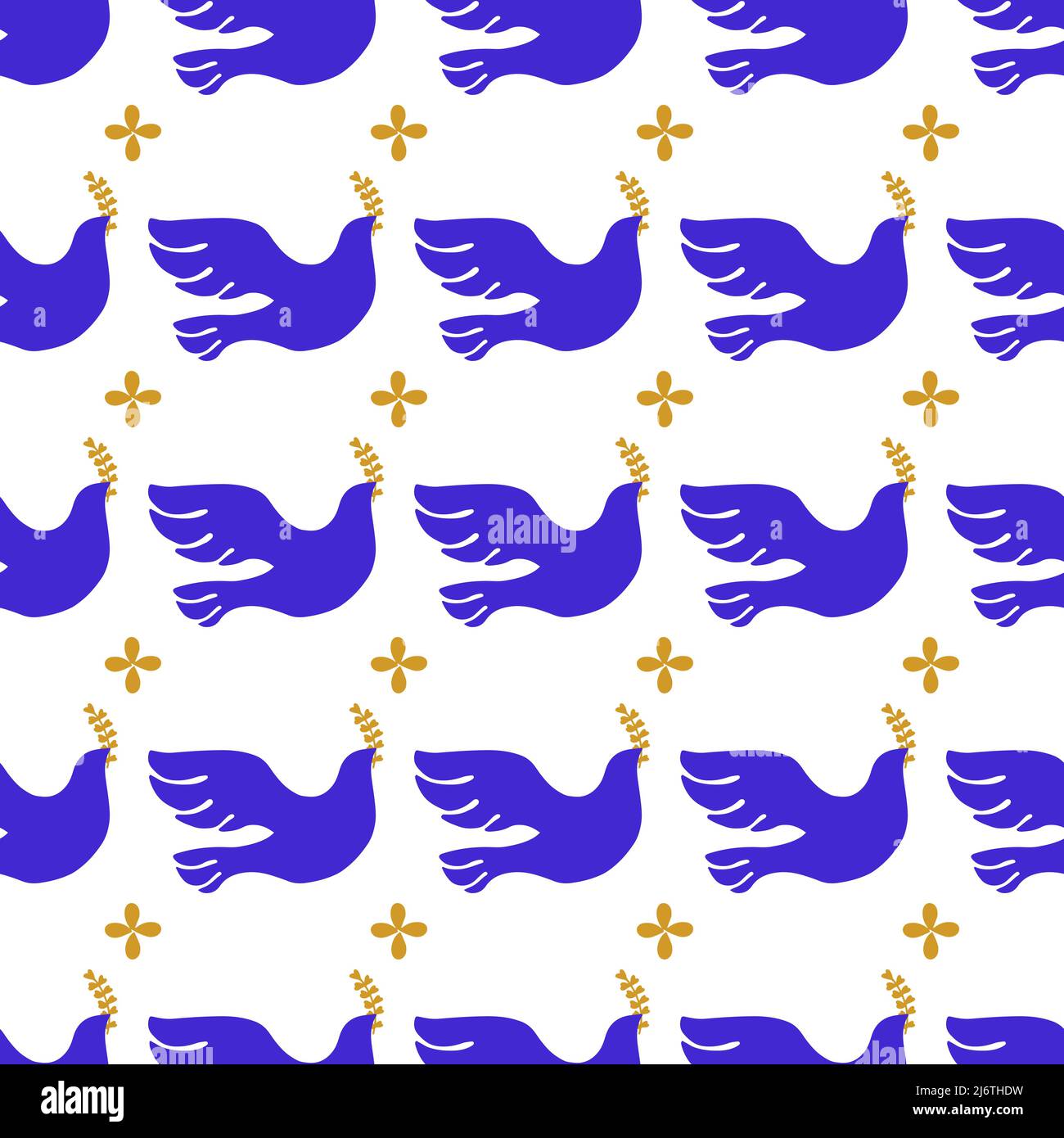 Bird of Peace Ethnic Textile Seamless Pattern. No war seamless ...