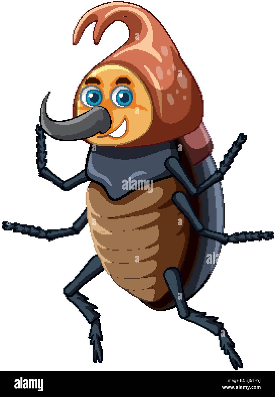 A beetle cartoon character isolated illustration Stock Vector Image ...