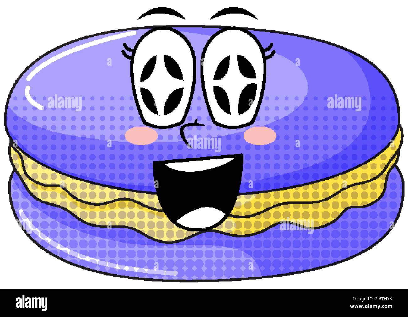 Macaron with happy face illustration Stock Vector Image & Art - Alamy