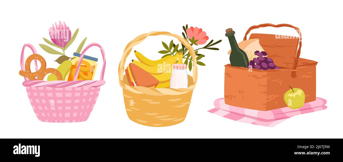 Food drinks summer picnic Cut Out Stock Images & Pictures - Alamy