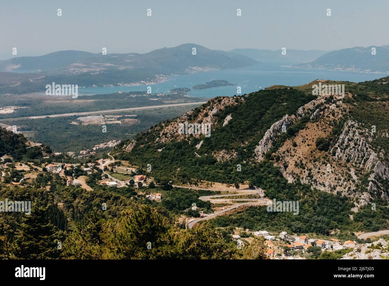 Beautiful nature mountains landscape. Kotor bay, Montenegro. Views of ...