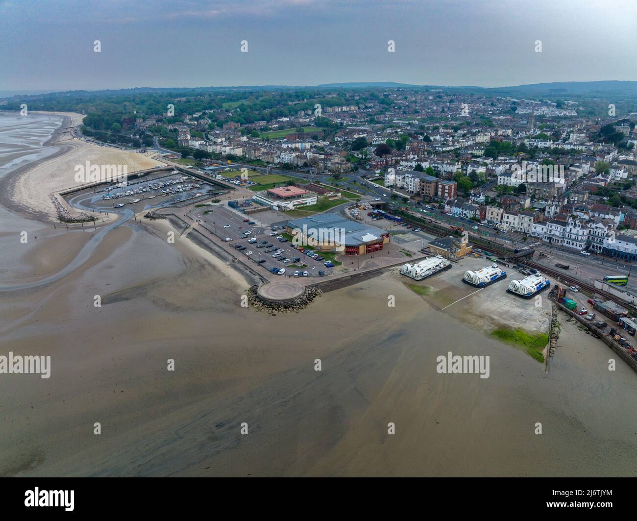 Aerial photo of Ryde Isle of Wight early evening. Ryde is an English ...