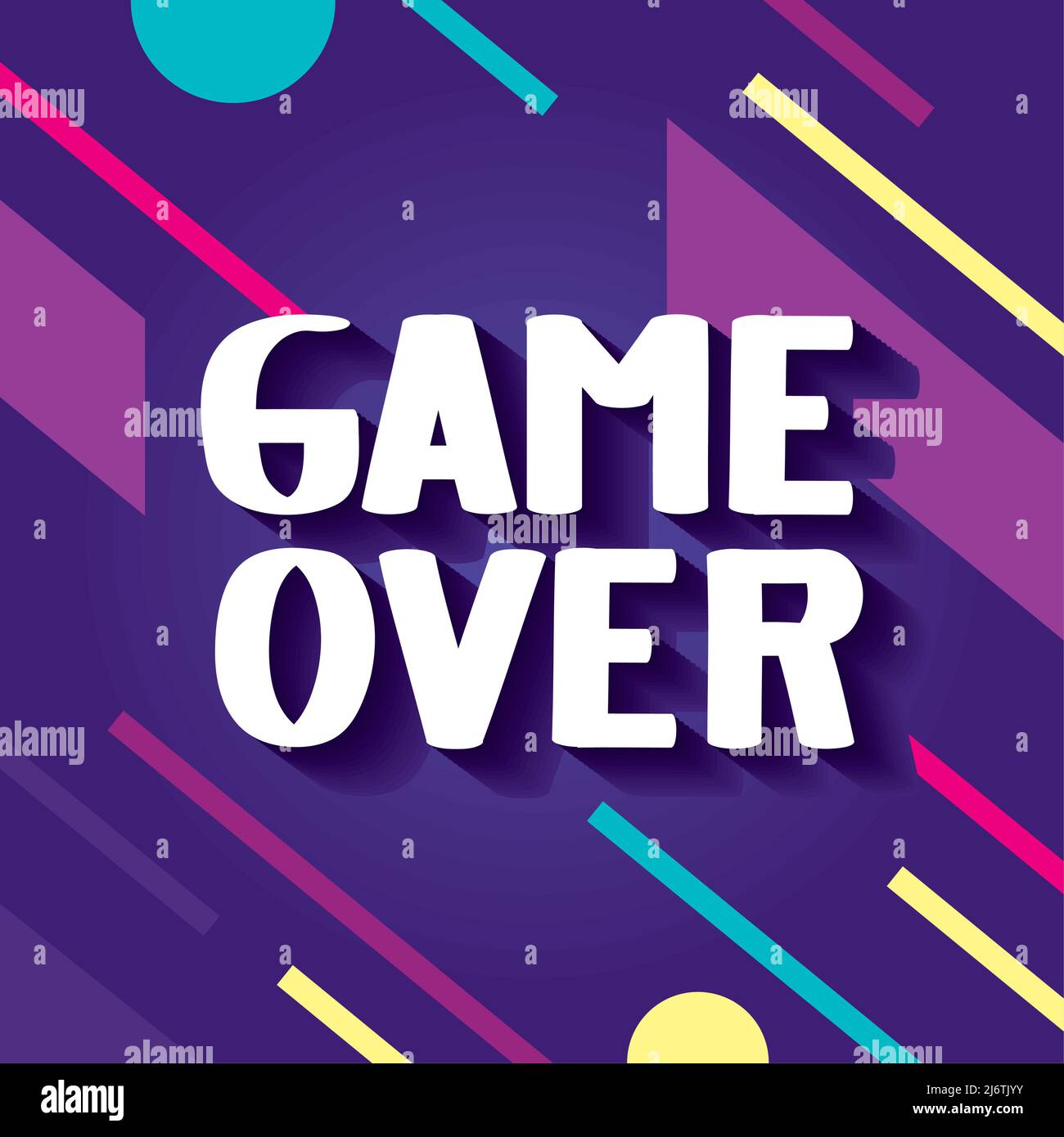 game over lettering card Stock Vector Image & Art - Alamy