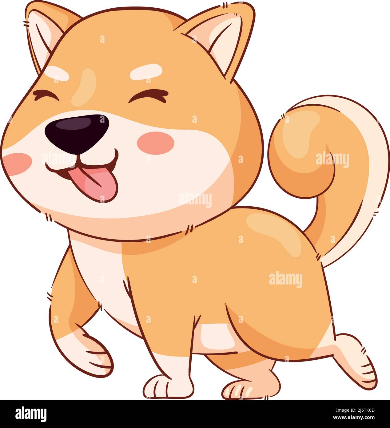 shiba inu walking character Stock Vector Image & Art - Alamy