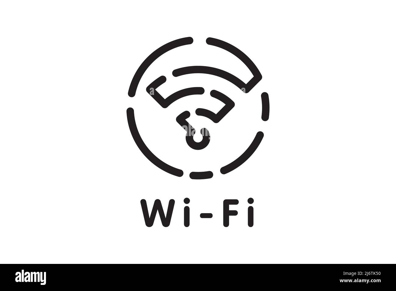 Wi Fi symbol signal connection. Vector wireless internet technology ...