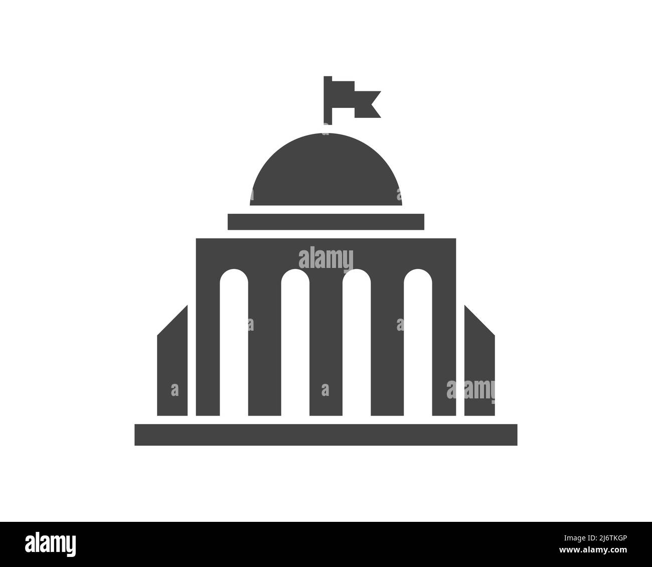 Government icon vector. Building construction symbol. Architecture ...