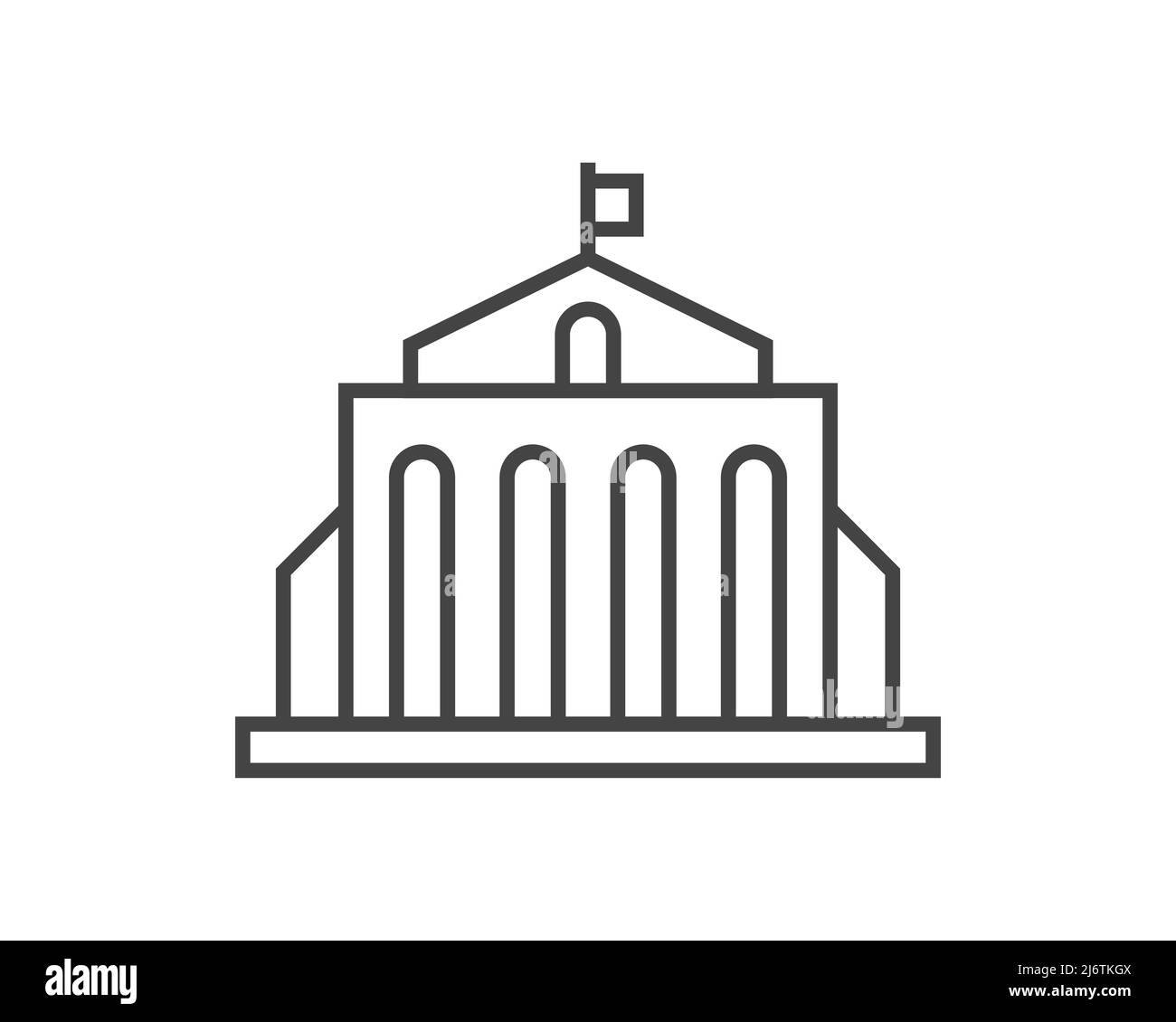 Government icon vector. Building construction symbol. Architecture ...