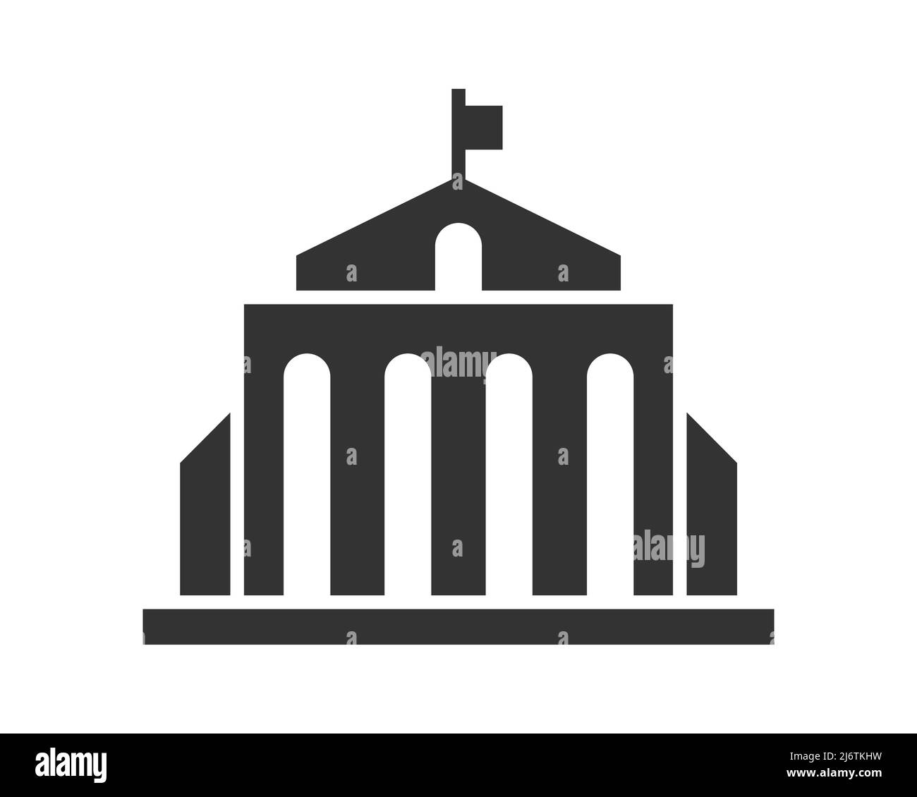 Government icon vector. Building construction symbol. Architecture ...