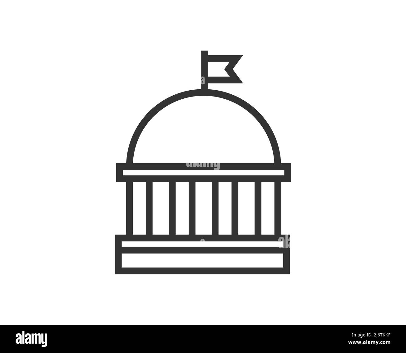 Government icon vector. Building construction symbol. Architecture ...