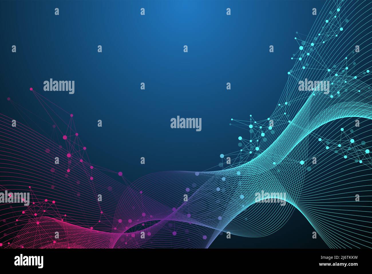 Quantum computer technology concept. Deep learning artificial ...