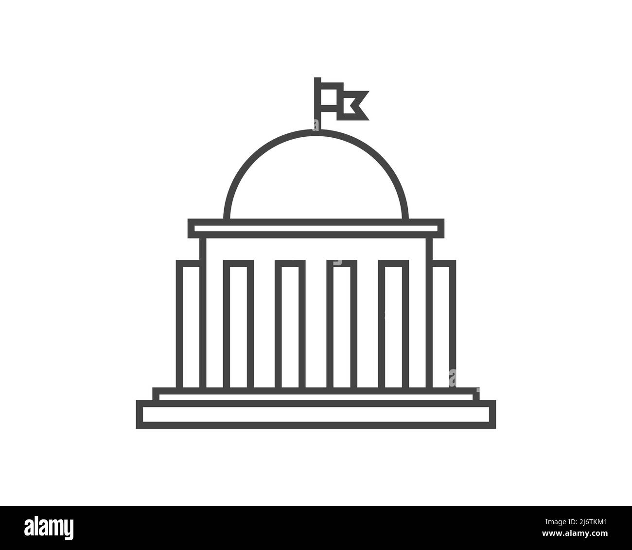 Government icon vector. Building construction symbol. Architecture ...