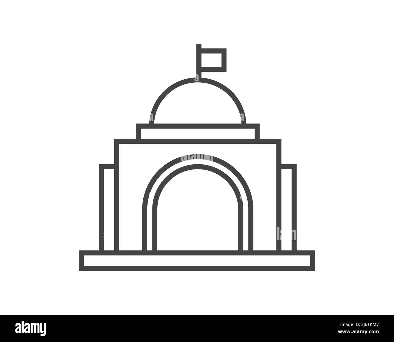 Government icon vector. Building construction symbol. Architecture ...
