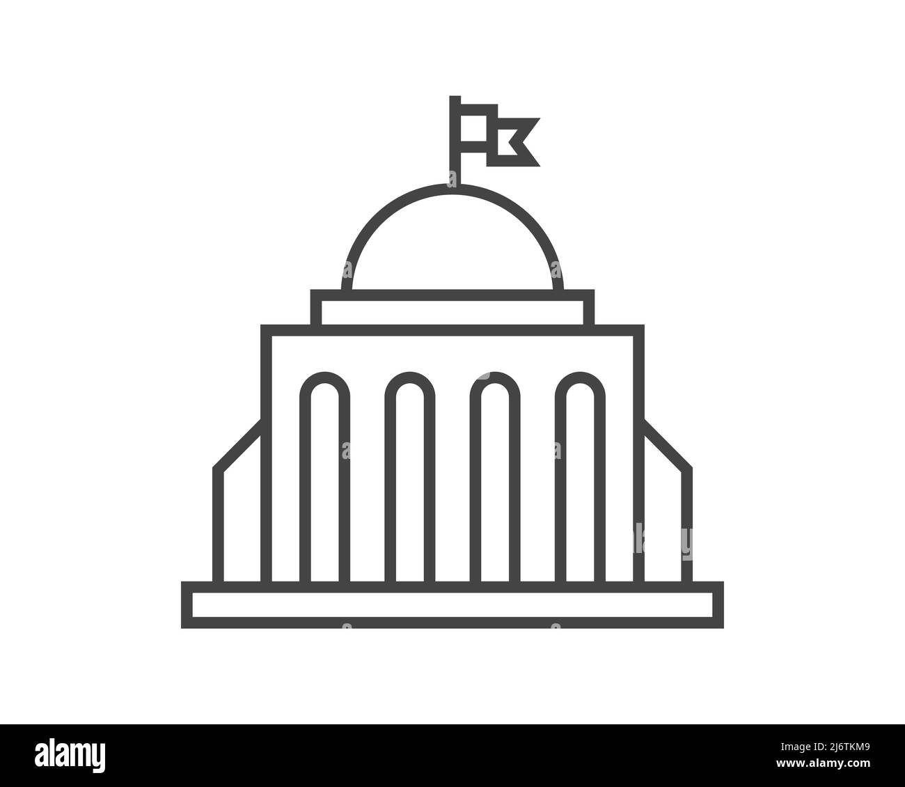Government icon vector. Building construction symbol. Architecture ...